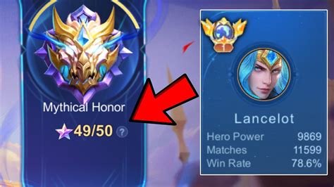 MY LAST LANCELOT MATCH TO REACH MYTHICAL GLORY INTENSE MATCH YouTube