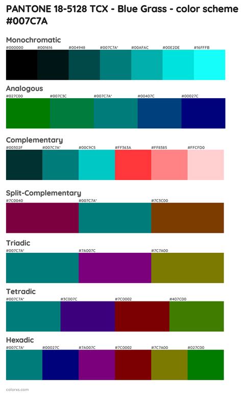 Pantone 18 5128 Tcx Blue Grass Color Palettes
