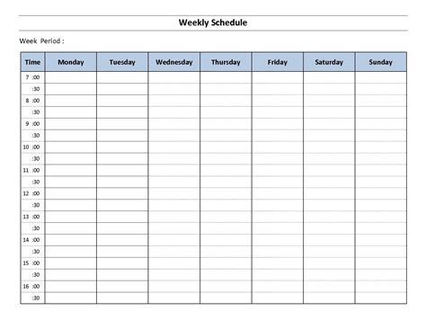 Blank Calendar Template Monday Through Friday Hq Template Documents