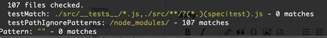 Reactjs Jest TestMatch Doesn T Seem To Be Correctly Matching With