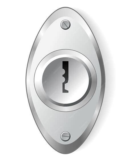 Premium Vector Metal Or Steel Secure Keyhole Element For Door Locks