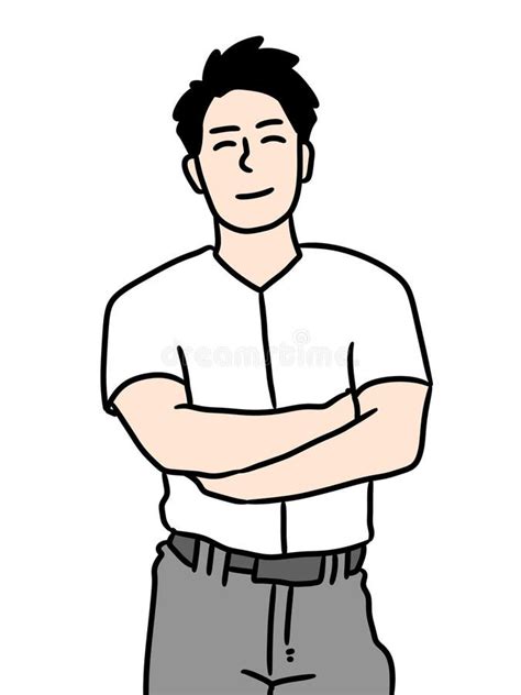 Cartoon Man Standing Illustration Stock Illustration Illustration Of