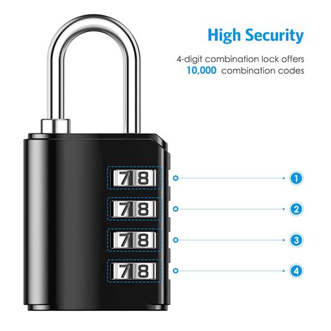 Buy Amir Combination Padlock Digit Security Padlock With Keys Combination Locks Gate Lock For