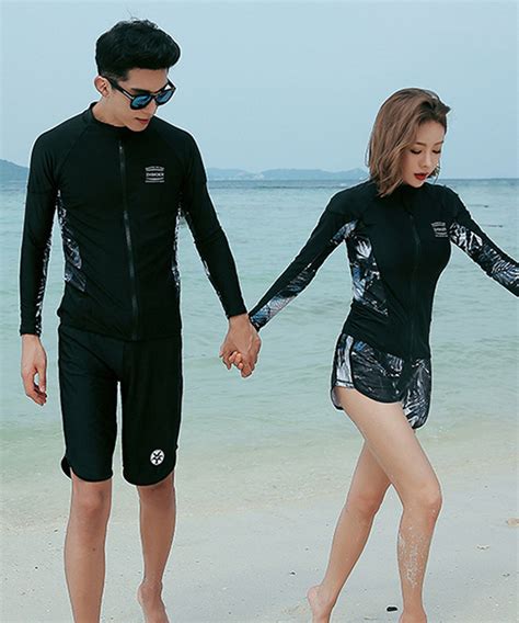 [ 후기인증 주문폭주 커플수영복] 레터링스타 빅사이즈 여성 남성 커플 수영복 래쉬가드 세트 수영장 비치웨어 바다 워터파크