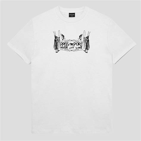 Pass~port Hook And Line Tee White Pass~port Usa