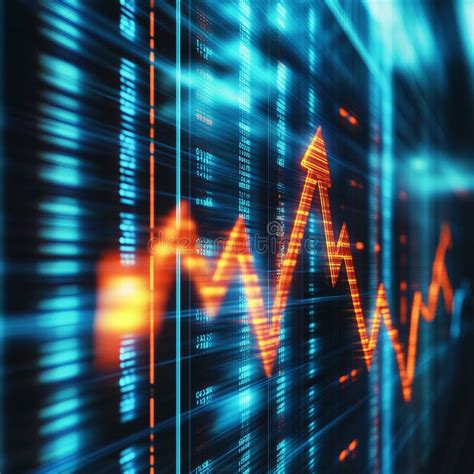 Dynamic Stock Market Chart With Growing Trends In Financial Trading