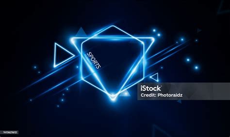 스포츠를위한 추상적 인 현대 컬러 포스터 라이트 아웃 기술과 네온 삼각형 하이테크 커뮤니케이션 컨셉 혁신 배경 벡터 디자인 레이저에 대한 스톡 벡터 아트 및 기타 이미지