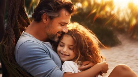 Foto De Linda Chica Abrazando A Su Padre Linda Sonrisa Feliz Padre E