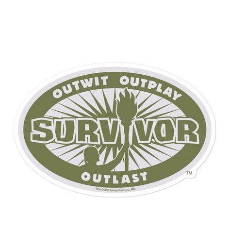 Survivor Outwit Outplay Outlast Fackel 55 Gestanzter Aufkleber