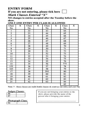 Fillable Online Nawb Org ENTRY FORM If You Are Not Entering Please Tick