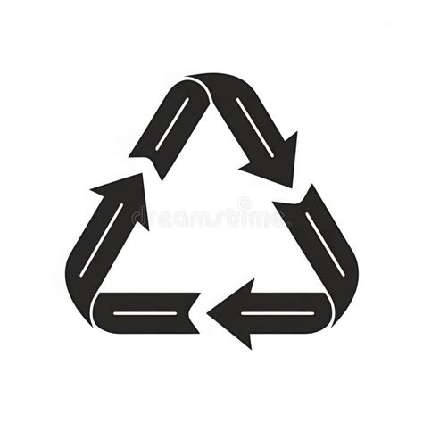 Universal Recycling Symbol With Three Black Arrows Forming A Triangle