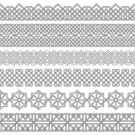 Vector Set Of Monochrome Divayder Stock Vector Illustration Of