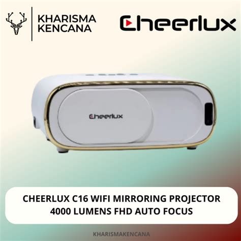 Projector And Pointer Cheerlux C16 Wifi Mirroring Projector 4000 Lumens