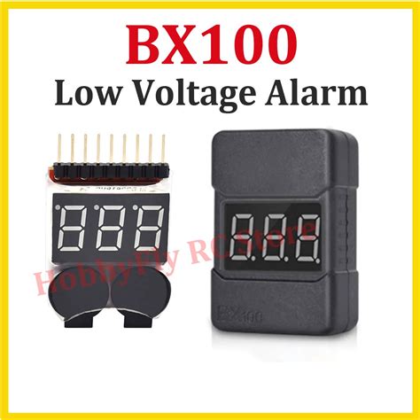 Bx100 1s 8s Battery Voltage Meter Tester Lipo Battery Monitor Buzzer