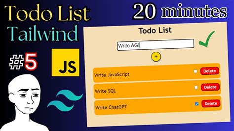 Learn Tailwind Css By Making A Todo List App 20 Minutes 5 Youtube