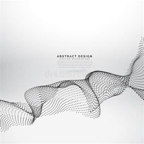 Abstract Particle Dynamic Wave Vector Background Stock Vector Illustration Of Particle