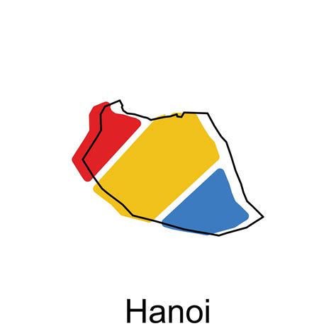 Map Of Hanoi Modern Outline High Detailed Illustration Map World Map