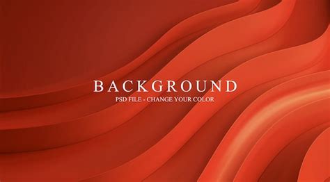 Premium Psd Red Background Curved Lines Gradient Effect Simple Design Style