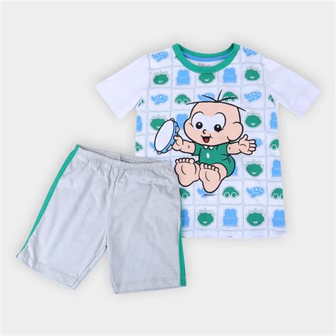 Pijama Infantil Evanilda Turma Da Mônica Primeiros Passos Masculino