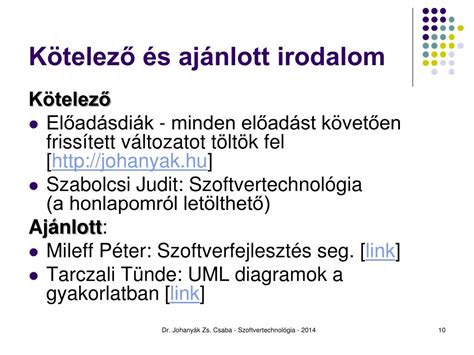 PPT Szoftvertechnológia PowerPoint Presentation free download ID