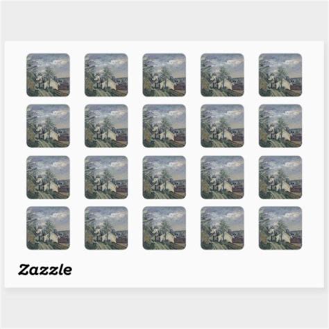 Paul Cezanne The House Of Doctor Gachet At Auve Square Sticker Zazzle