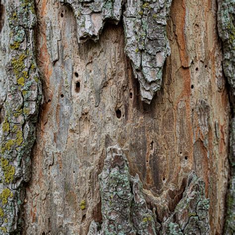 Close Up Of A Tree Bark Showing Its Rough Texture Characterized By