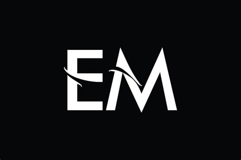 EM Monogram Logo Design By Vectorseller TheHungryJPEG Monogram Logo