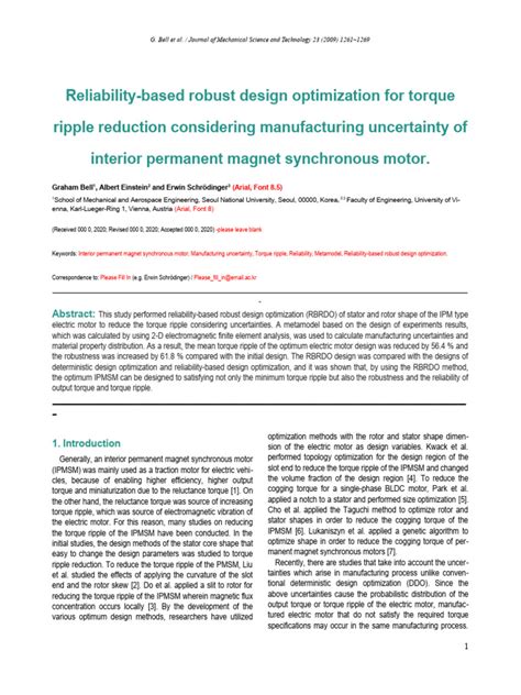 Robust Implementation Draft V3 Pdf Electric Motor Mathematical