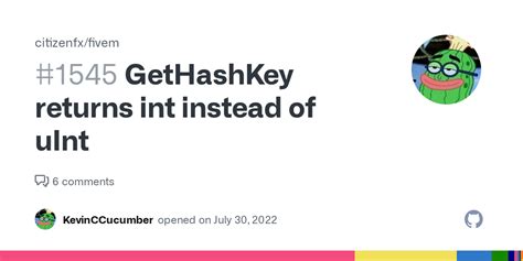 Gethashkey Returns Int Instead Of Uint · Issue 1545 · Citizenfxfivem