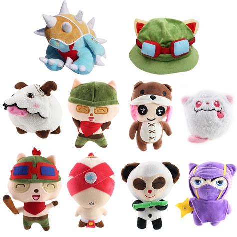 11 25cm League Teemo Poro Rammus Plush Toy Pendants Kawaii Soft Stuffed Dolls Swify Scout Teemo