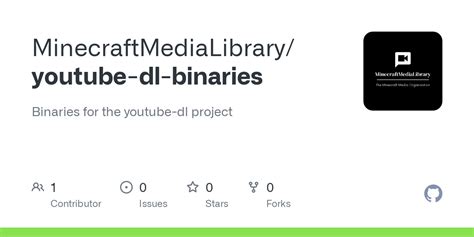 Github Minecraftmedialibraryyoutube Dl Binaries Binaries For The