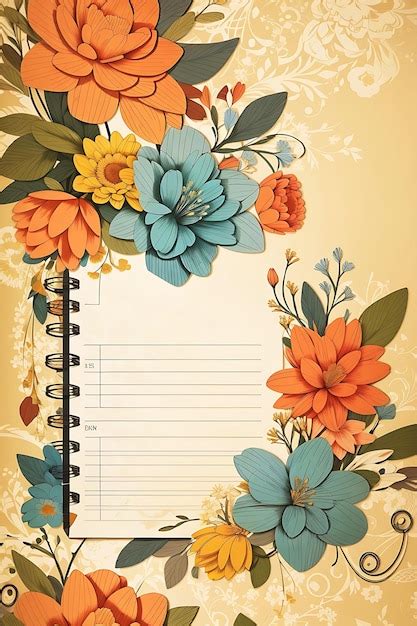Premium Ai Image A Beautiful Nostalgic Notebook Design