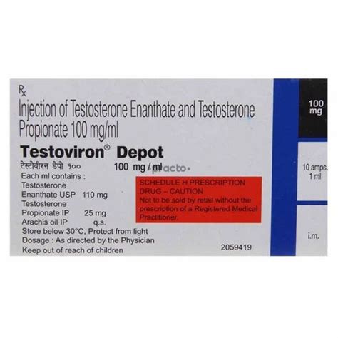 Testoviron Depot 100 Injection Packaging Type Vial At ₹ 252 Vial In