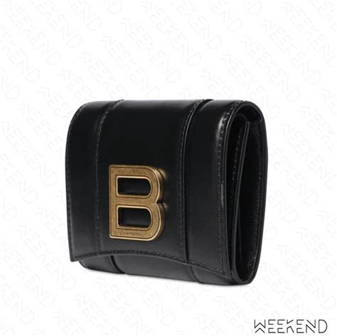 【weekend】 Balenciaga Hourglass 巴黎世家 卡夾 皮夾 短夾 黑色 20秋冬 Yahoo奇摩拍賣