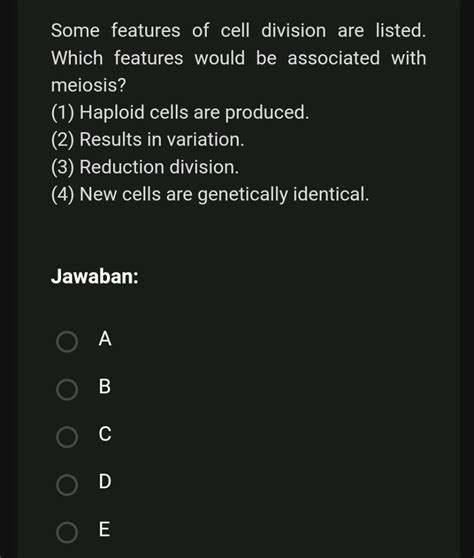 Some Features Of Cell Division Are Listed StudyX
