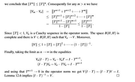 Hilbert Spaces Question On A Technical Lemma Operator With Bounded Inverse Mathematics