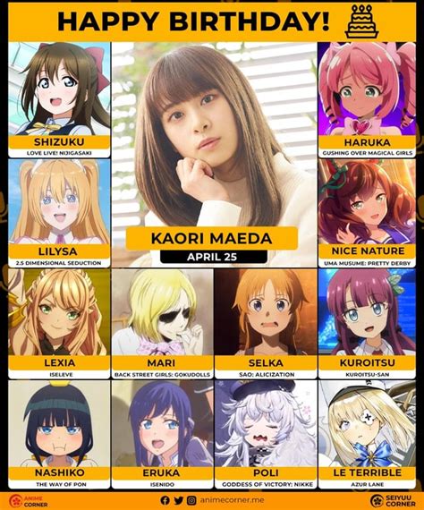 Happy 28th Birthday To Maeda Kaori Who Voicing Shizuku Rlovelive