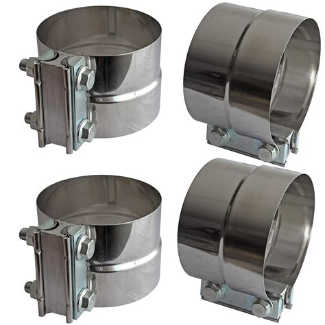 Exhaust Clamps 5 Lap Joint 304 Stainless Steel Band Clamp 4 Pack For