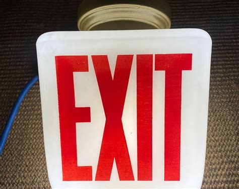 Antique Triangle Exit Sign Etsy