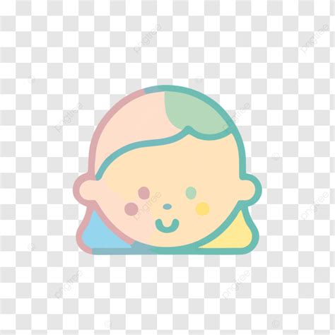 아이콘 벡터 여자 아기의 얼굴로 흰색 배경에 아기의 단순한 다채로운 아이콘 그림자 없음 Png 일러스트 및 벡터 에 대한 무료 다운로드 Pngtree
