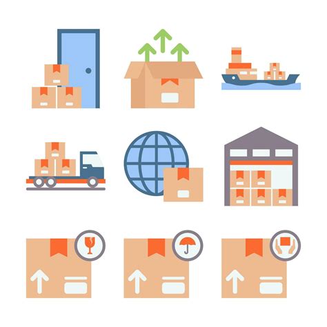 Shipping Delivery And Logistic Color Vector Elements Icons 29163194