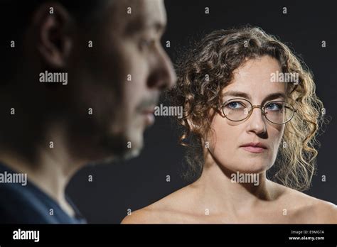 Man In Glasses Woman Hi Res Stock Photography And Images Alamy