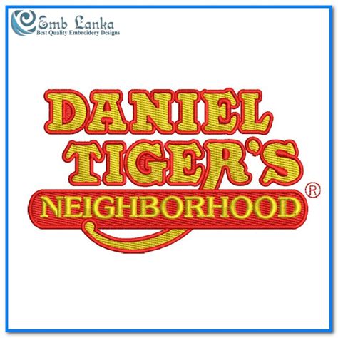 Daniel Tiger Neighborhood Logo Embroidery Design Emblanka