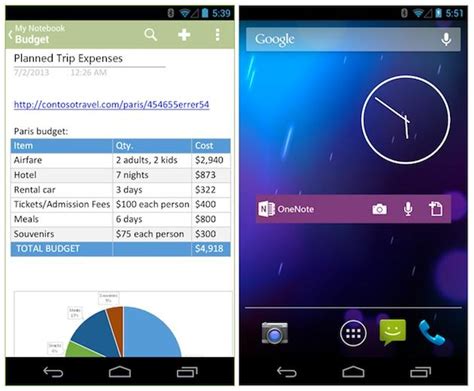 Microsofts Onenote Android App Updated With Native Sharing And Widgets