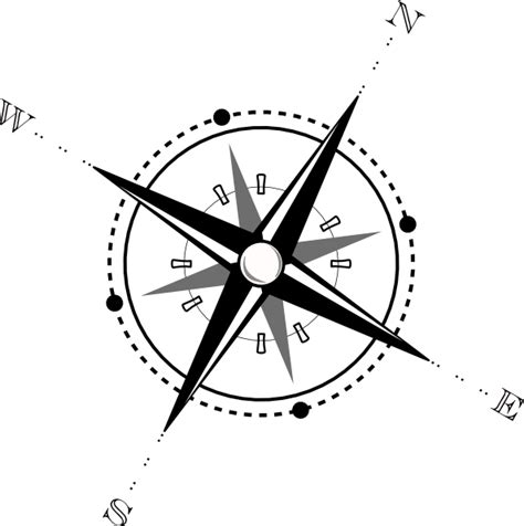 Black And White Compass Clip Art At Vector Clip Art Online