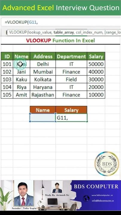 Vlookup Formula In Excel Shortfeedshorts Youtube