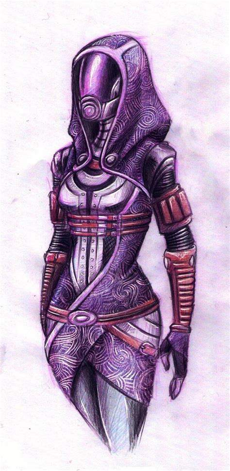 Тали Фан арт Mass Effect 2