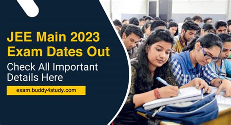 JEE Main 2023 Exam Dates Out Check All Details Here