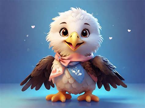 Premium Photo Cute Adorable Eagle Ai Generated