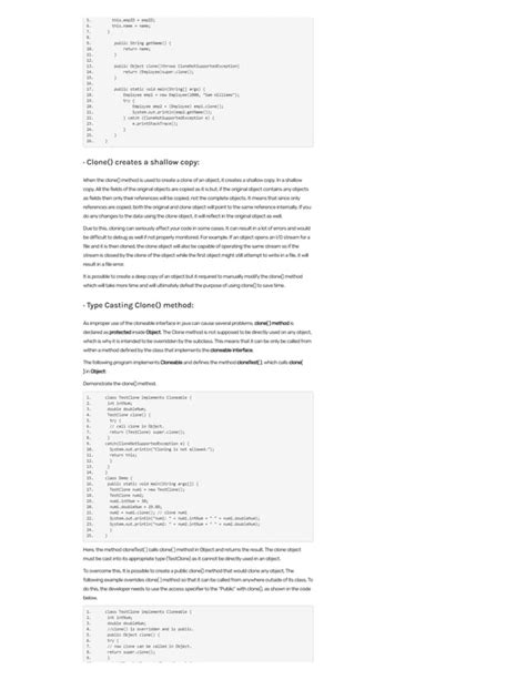 Understanding The Cloneable Interface In Java Pdf